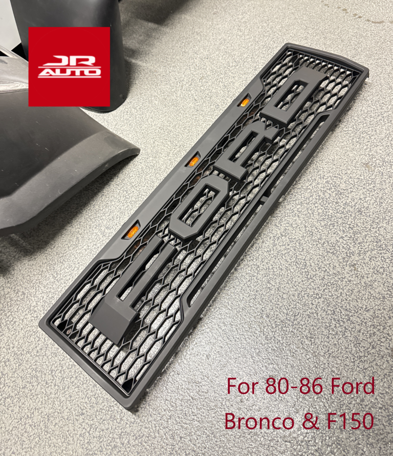 80-86 Ford F150 Bronco Raptor Grille Grill w/ Letters & LED Lights 1980 ...